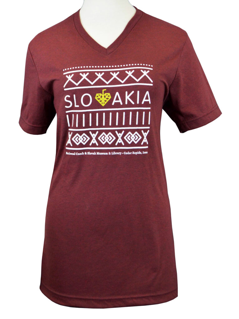 Slovakia V-Neck T-shirt Feminine Style – National Czech & Slovak Museum ...